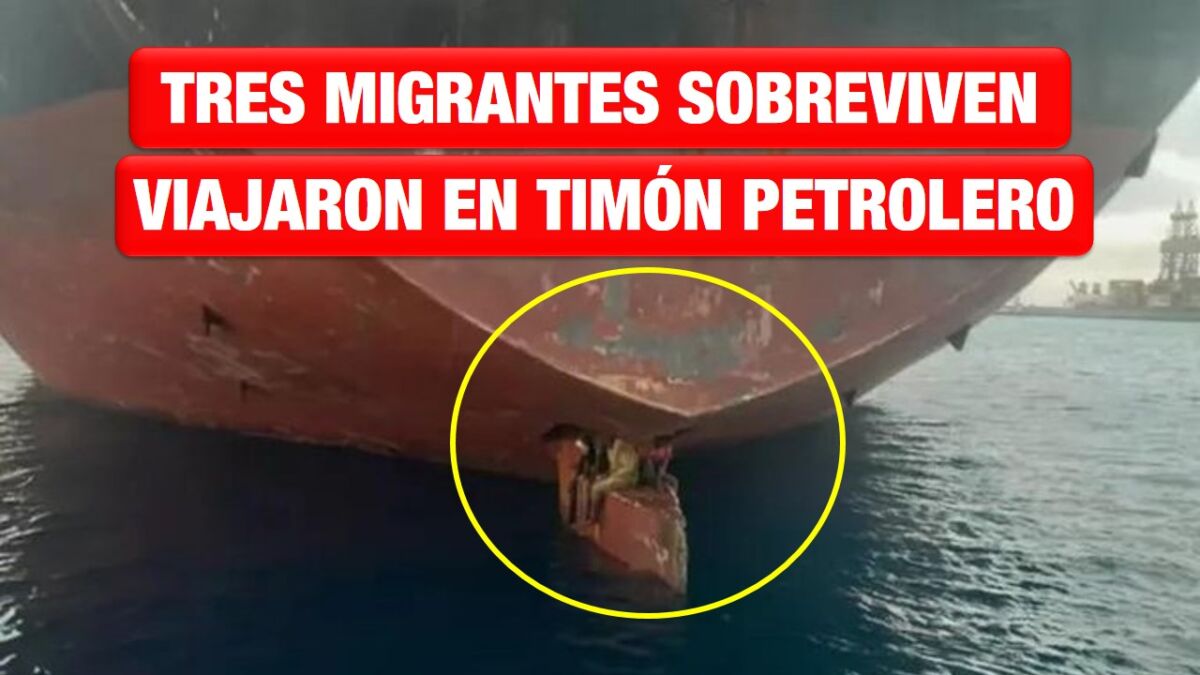 Migrantes viajaron 11 días en la pala del timón de un barco para llegar ... Migrantes viajaron 11 días en la pala del timón de un barco para llegar ...